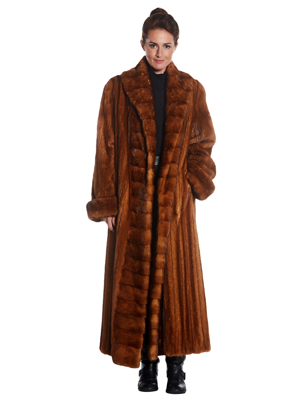 Wild Type Mink Full Length Coat Womens Fur Coat Large Estate Furs