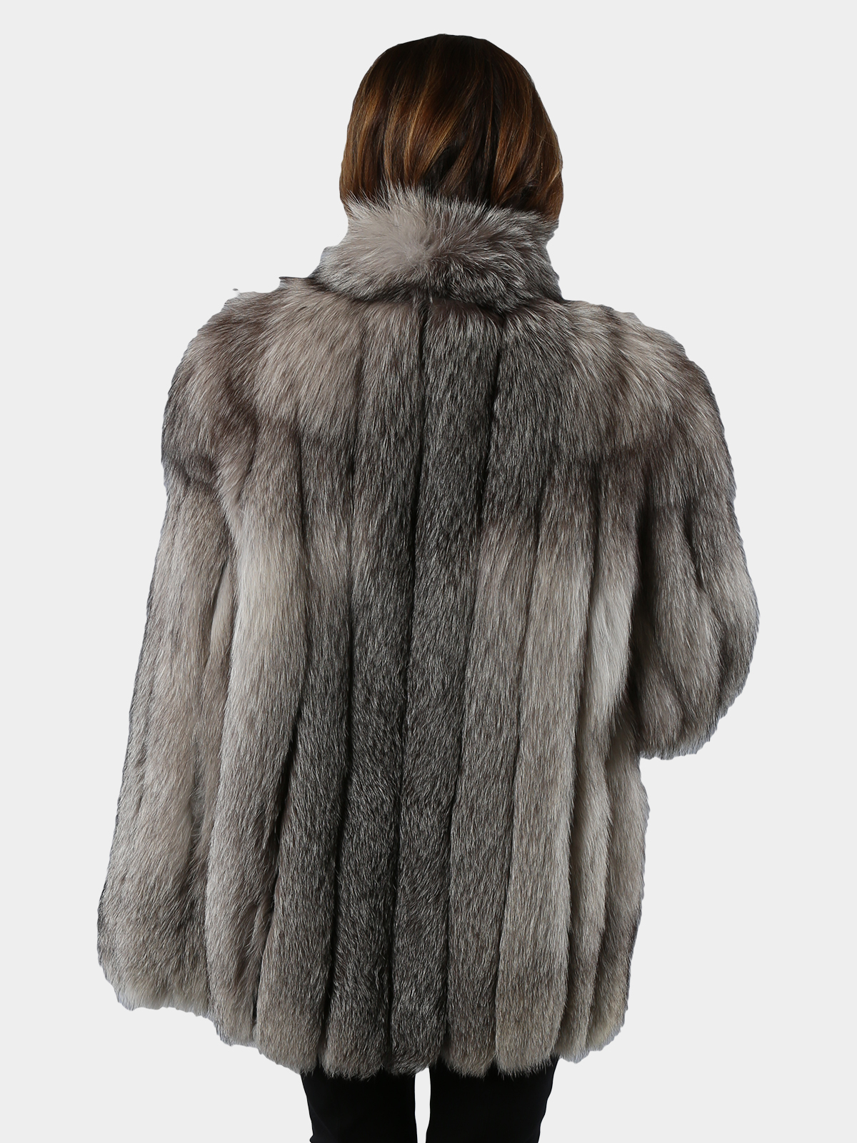 Indigo Fox Fur Jacket Womens Medium Estate Furs