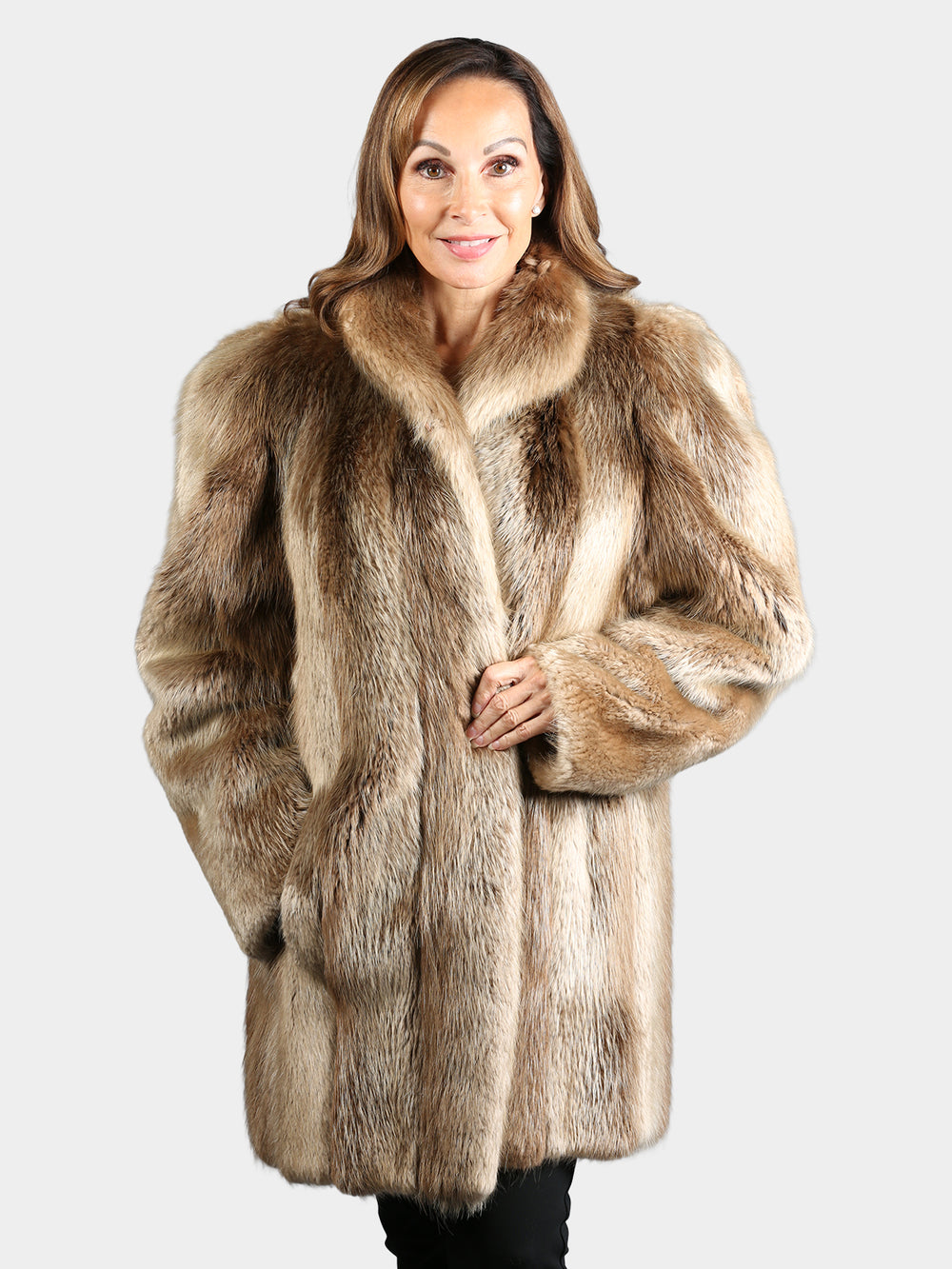 Woman's Natural Blond Beaver Fur Jacket